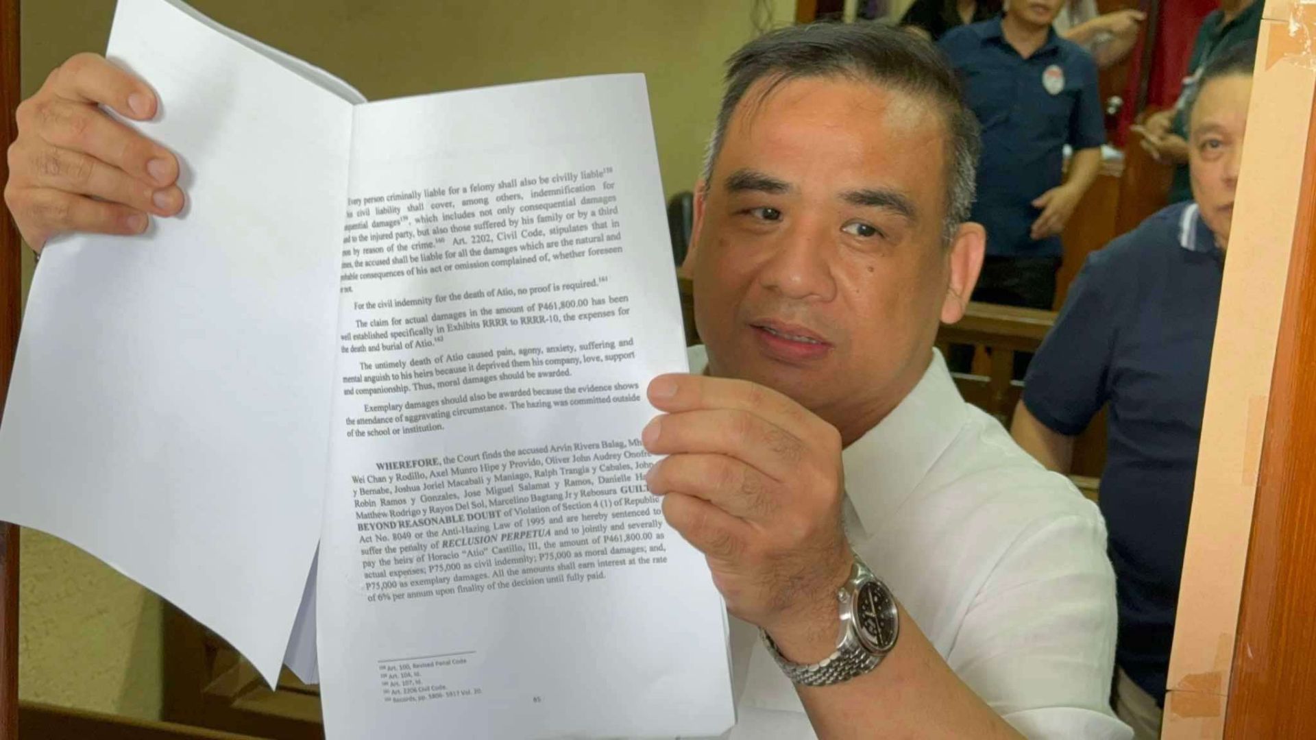 10 frat members found Guilty in Atio Castillo's death, sentenced to ...