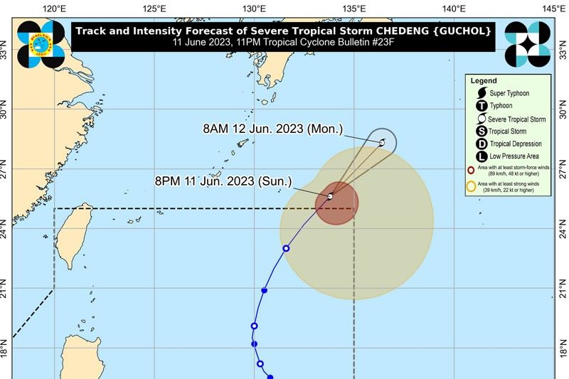 Typhoon ‘Chedeng’ leaves PAR, to further enhance Habagat in the next 3 days