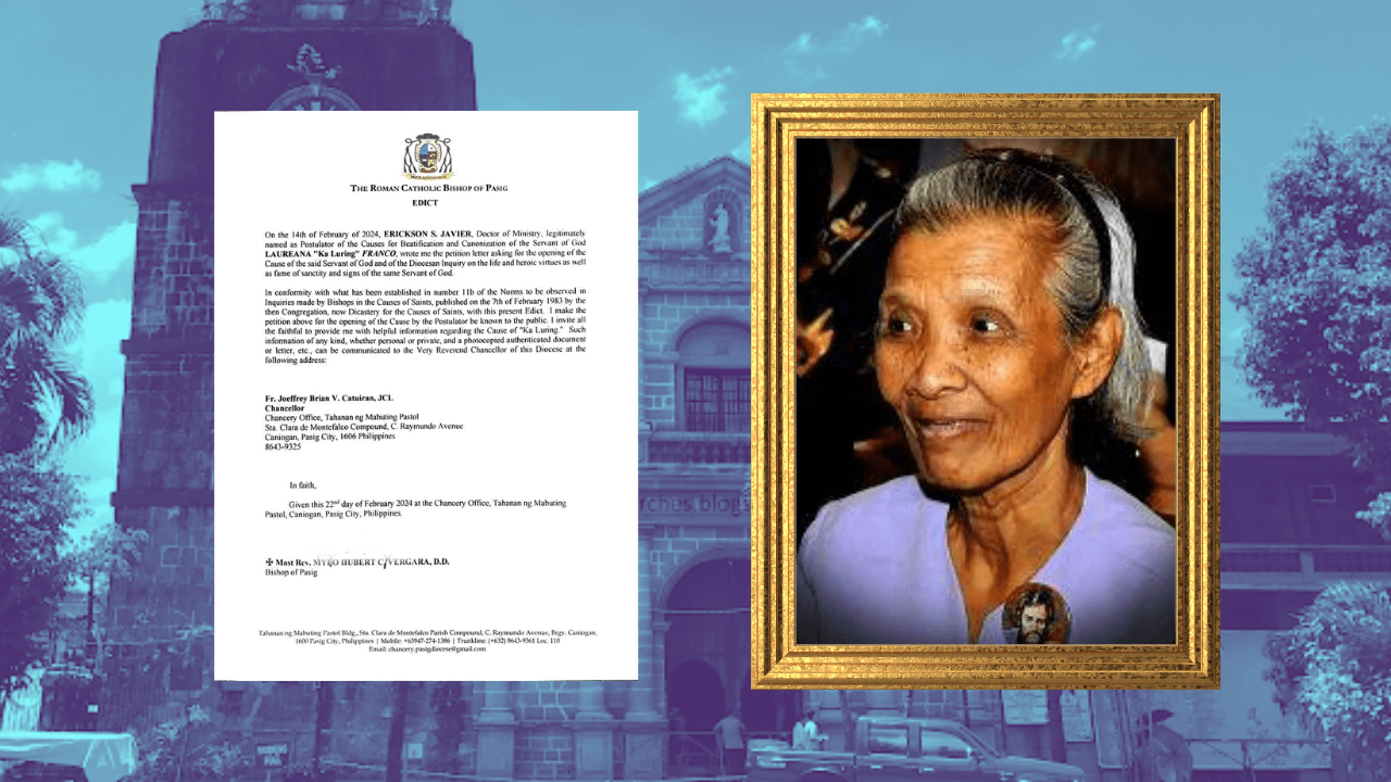 Diocese of Pasig opens sainthood cause for late Catholic catechist 'Ka ...
