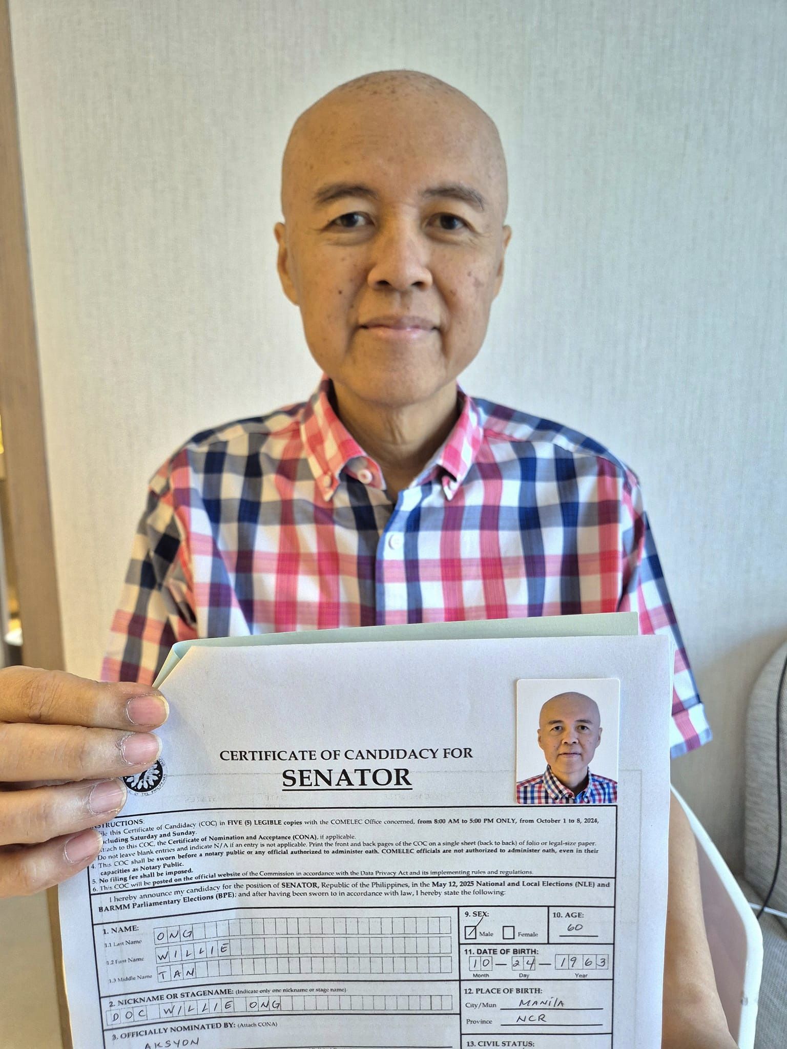 Doc Willie Ong’s Senate bid could aggravate his health issues ...