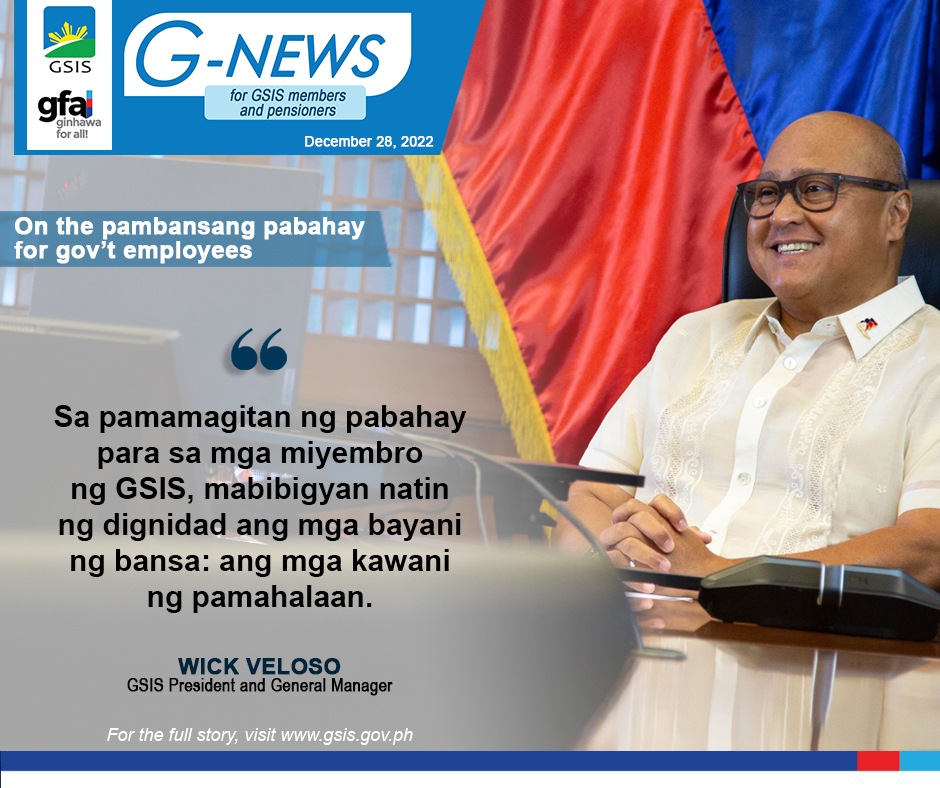 GSIS set to launch housing program for gov't employees under pambansang ...