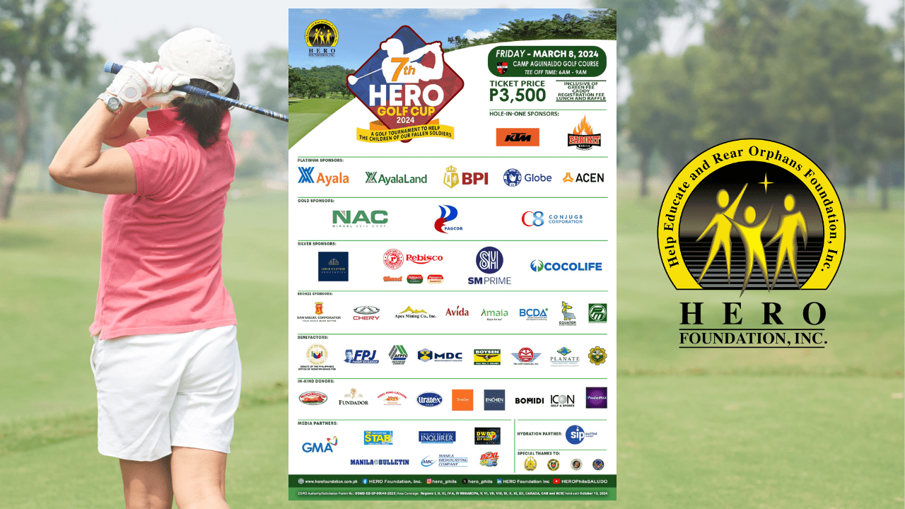 HERO Foundation Inc. to hold 7th HERO Golf Cup 2024 on March 8