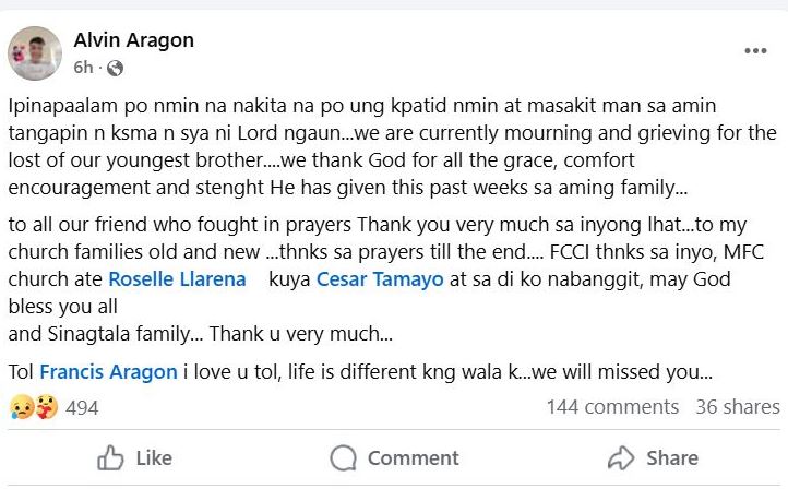 Identity of deceased Filipino in Myanmar quake confirmed by kin