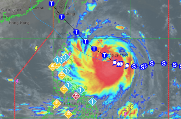 'Leon' approaching typhoon category