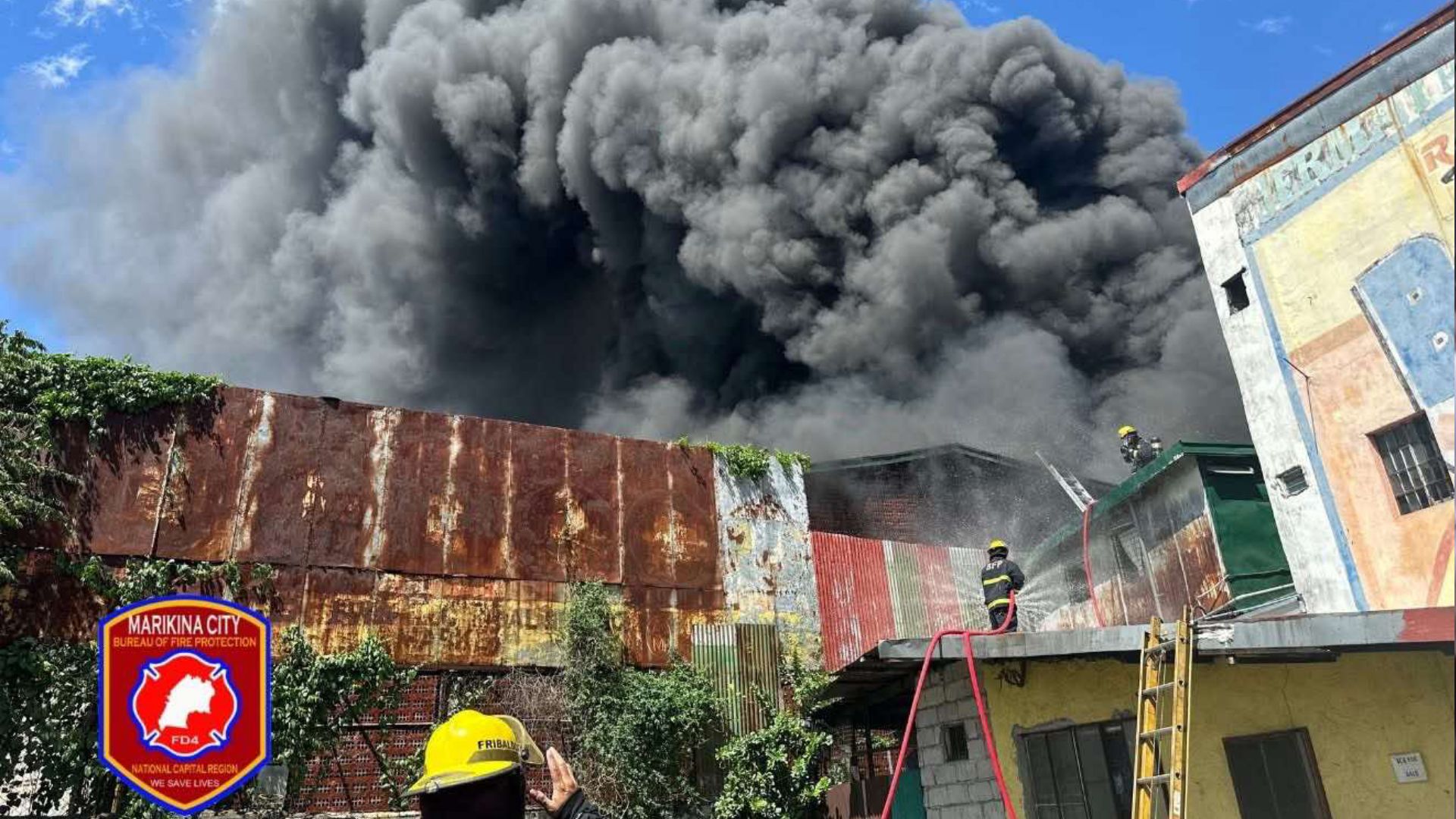 Fire strikes warehouse in Brgy. Malanday, Marikina City