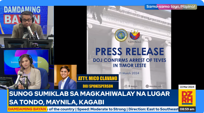 National gov't prioritizes Teves' safe return to PH - DOJ