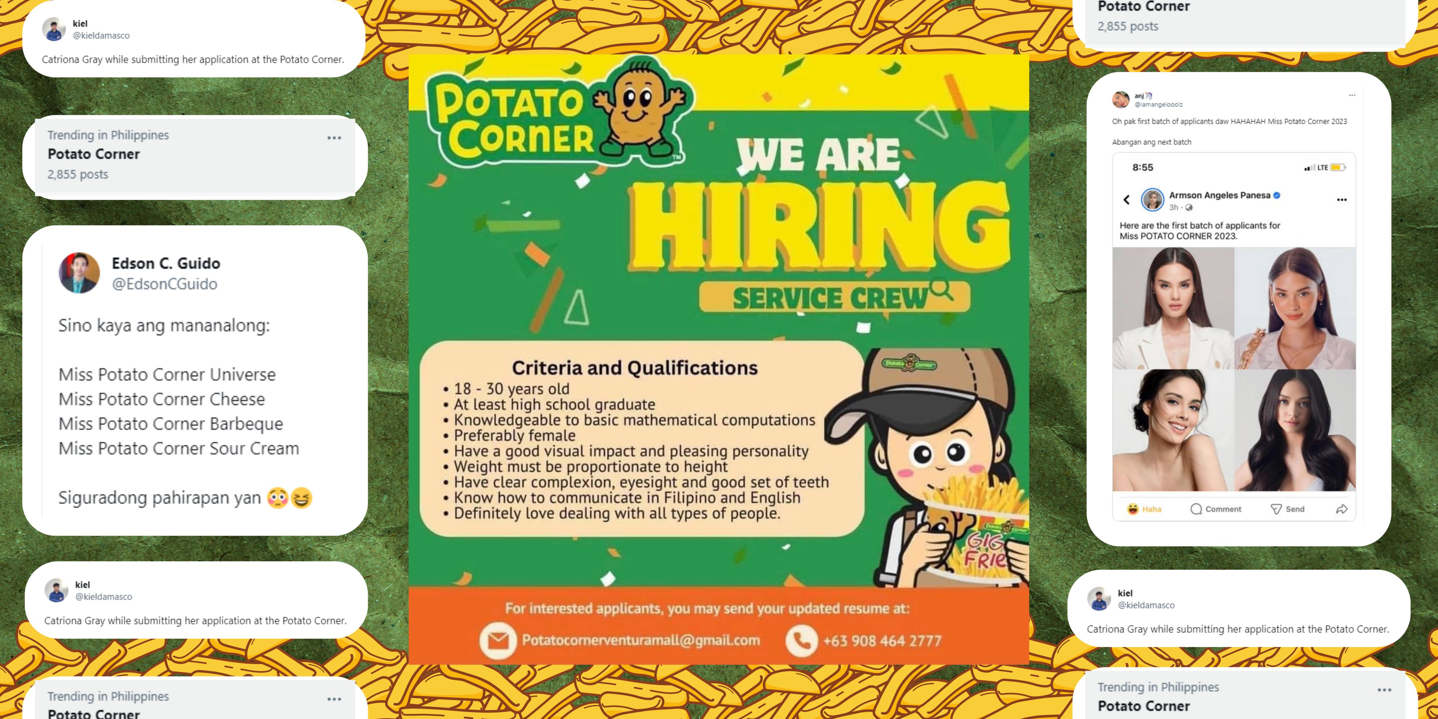 “Miss Potato Corner Universe” Potato Corner’s job ad gone viral on ...