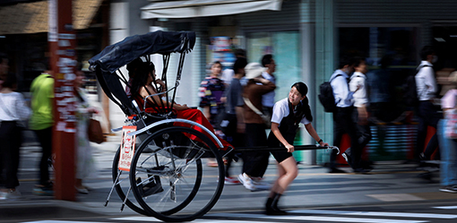 Social media inspires Japanese women to dash into rickshaw pulling