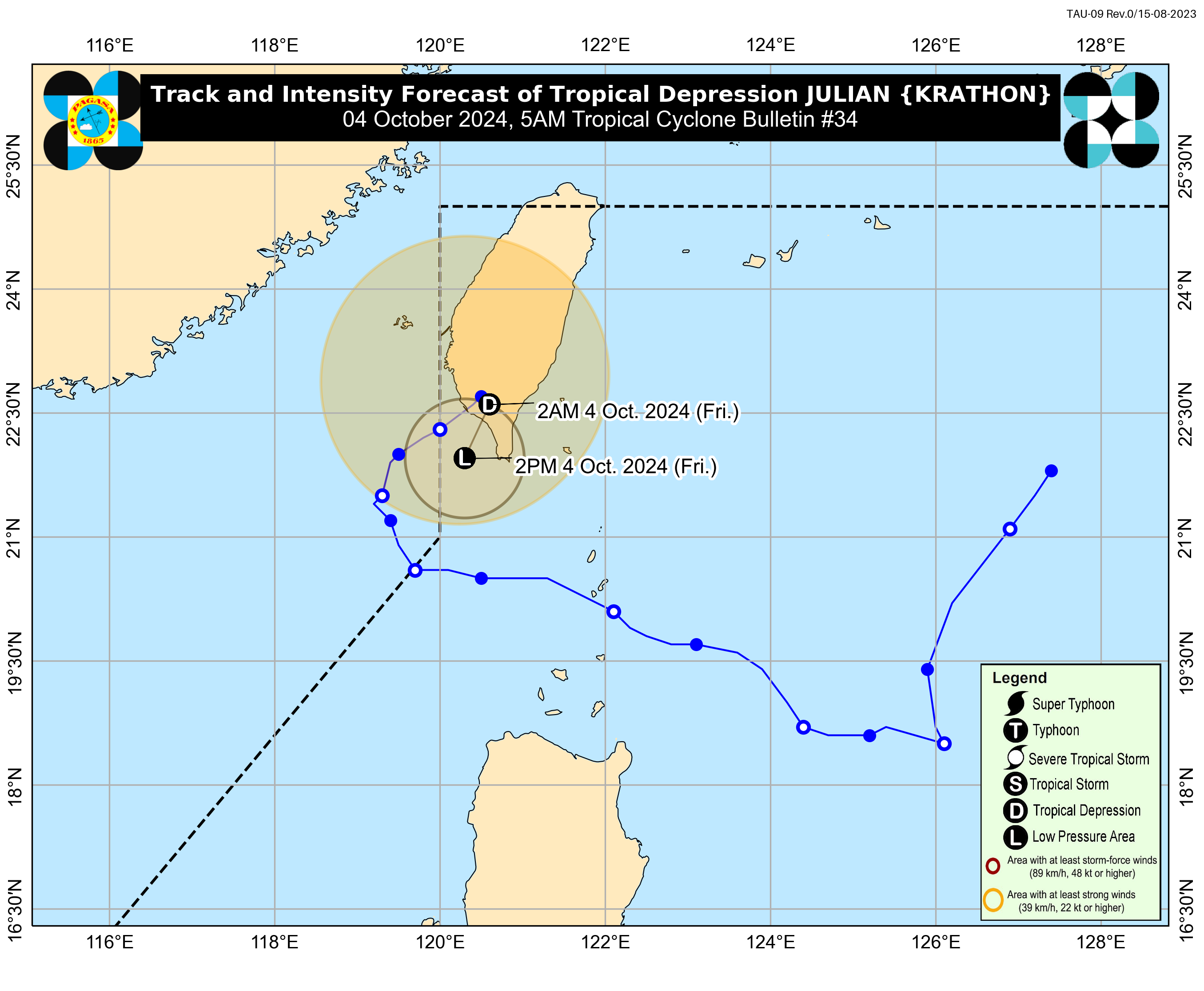 Typhoon Julian weakens into a tropical depression — PAGASA